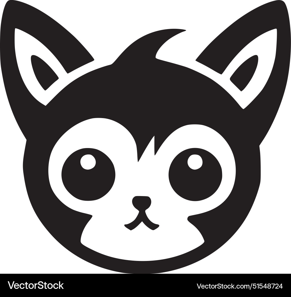 Cat - black and white isolated icon Royalty Free Vector