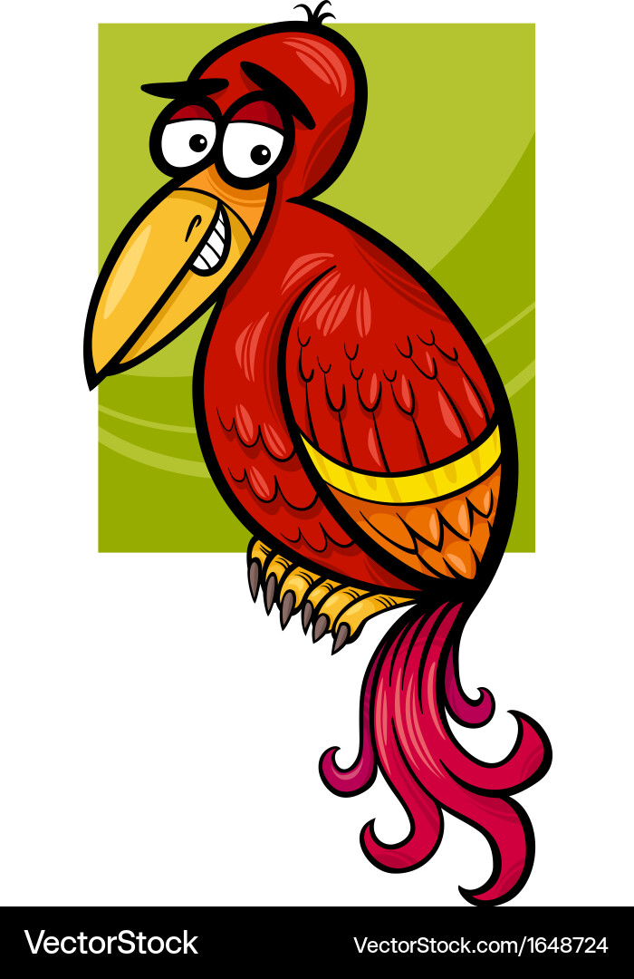 Exotic bird cartoon Royalty Free Vector Image - VectorStock