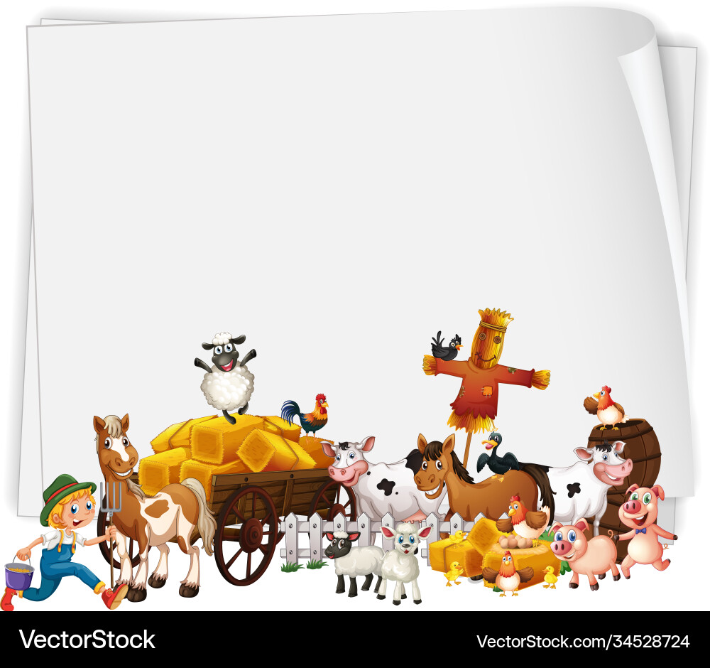 Happy farm animal banner Royalty Free Vector Image