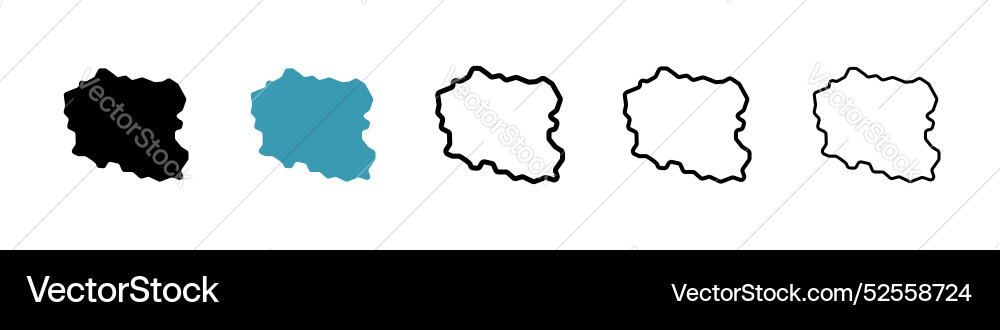 Poland icon set on white background Royalty Free Vector