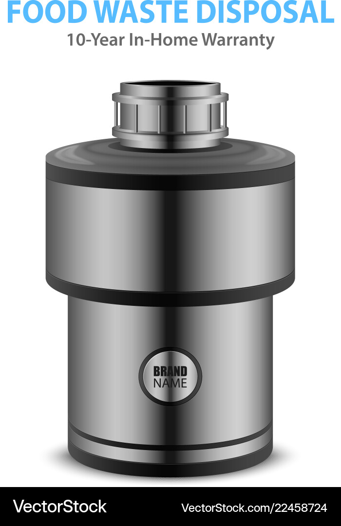 Realistic food waste disposer Royalty Free Vector Image