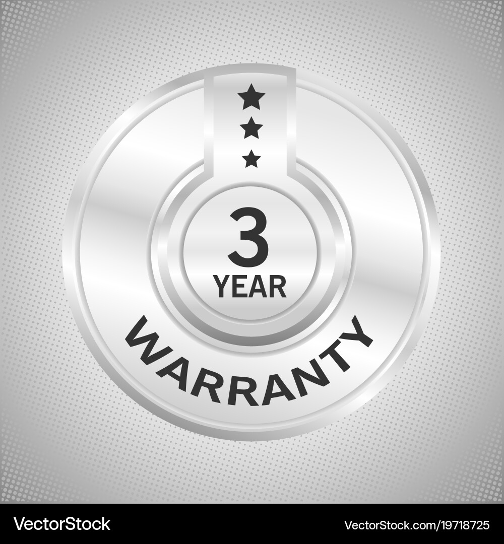 3 years warranty Royalty Free Vector Image - VectorStock