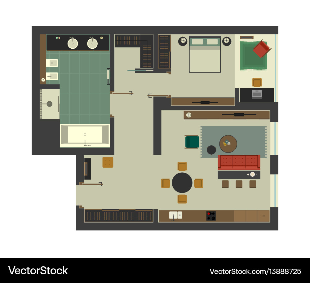Architectural plan Royalty Free Vector Image - VectorStock
