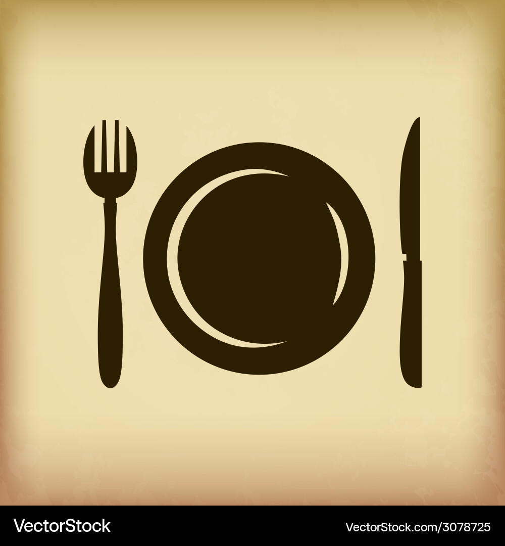 Cutlery symbol Royalty Free Vector Image - VectorStock