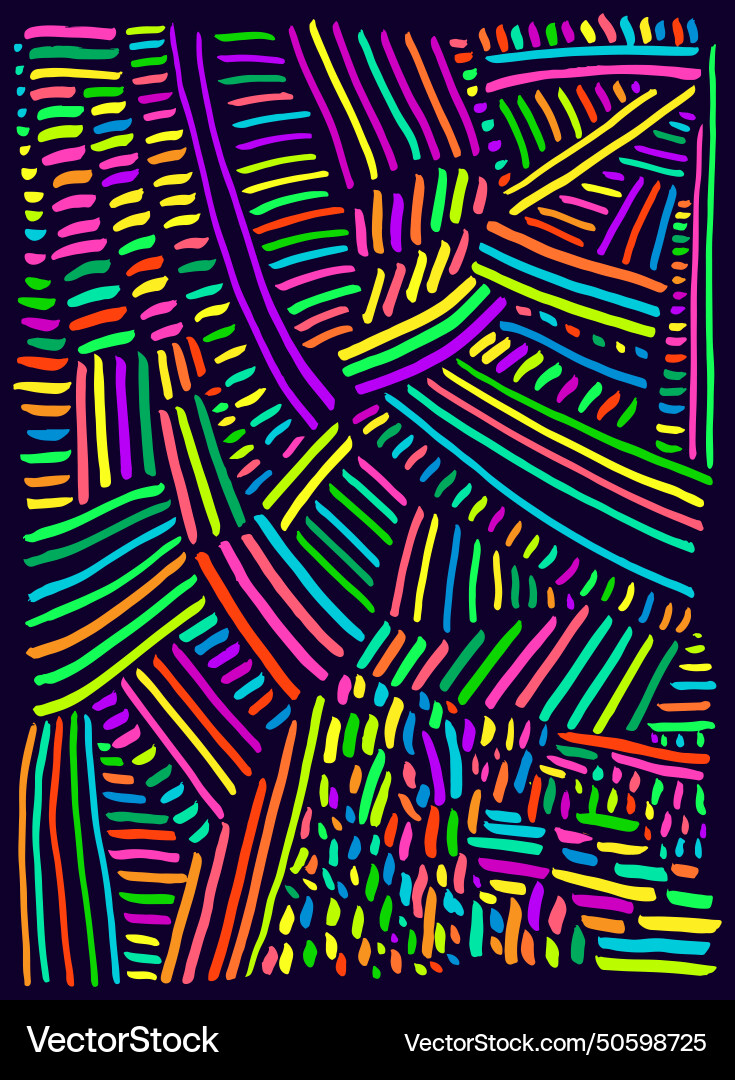 Doodles bright abstract simple ornament lines Vector Image