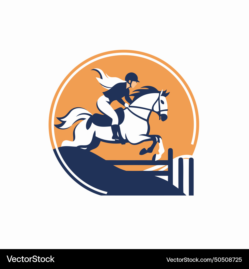 Equestrian sport design template Royalty Free Vector Image