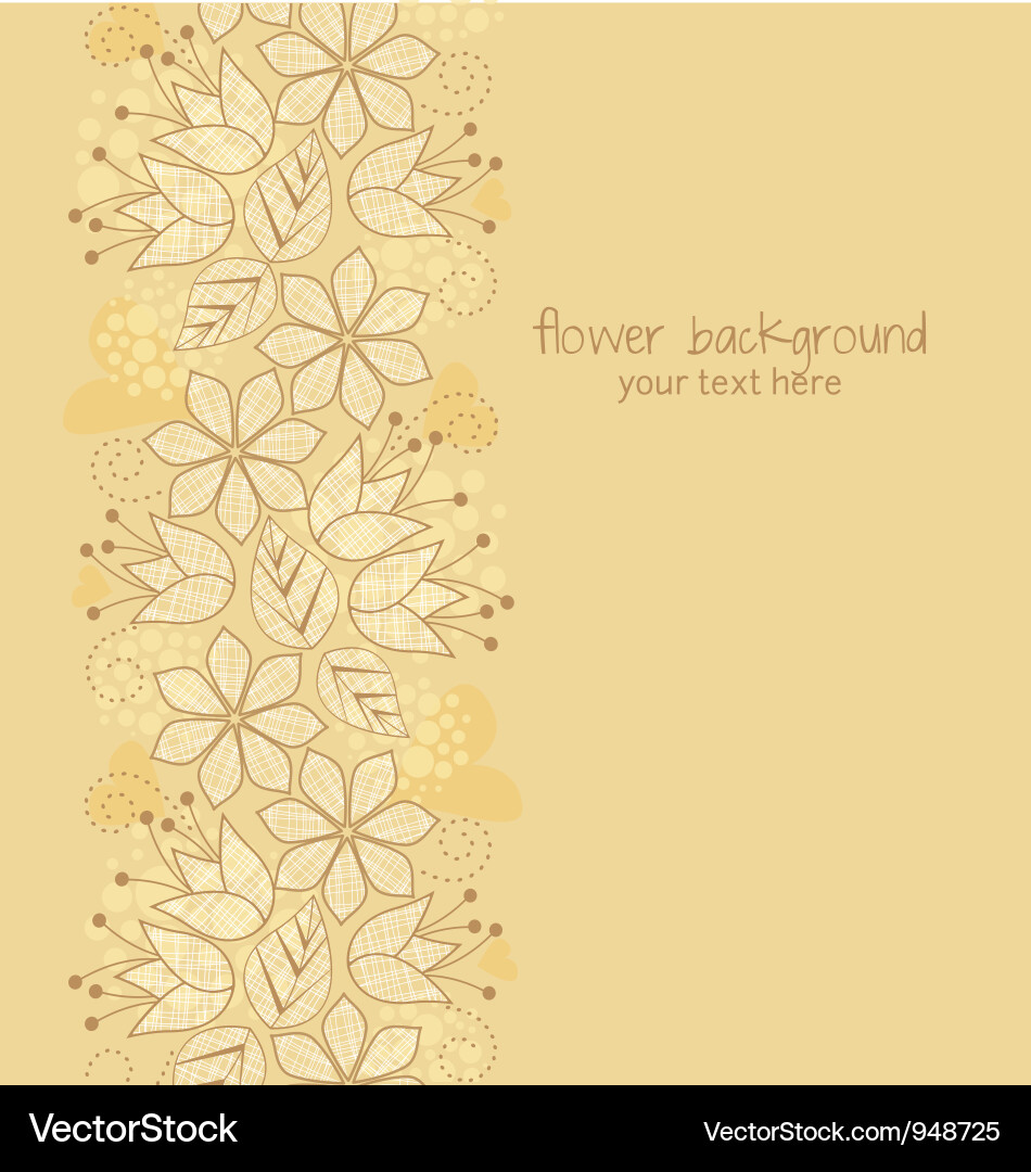 Floral Light Brown Background Royalty Free Vector Image