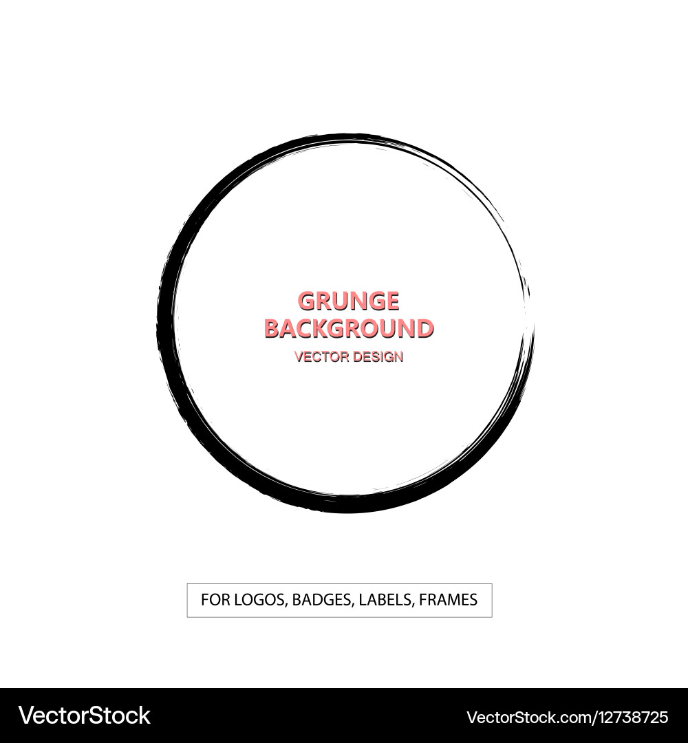 Hand drawn grunge circle shape Royalty Free Vector Image