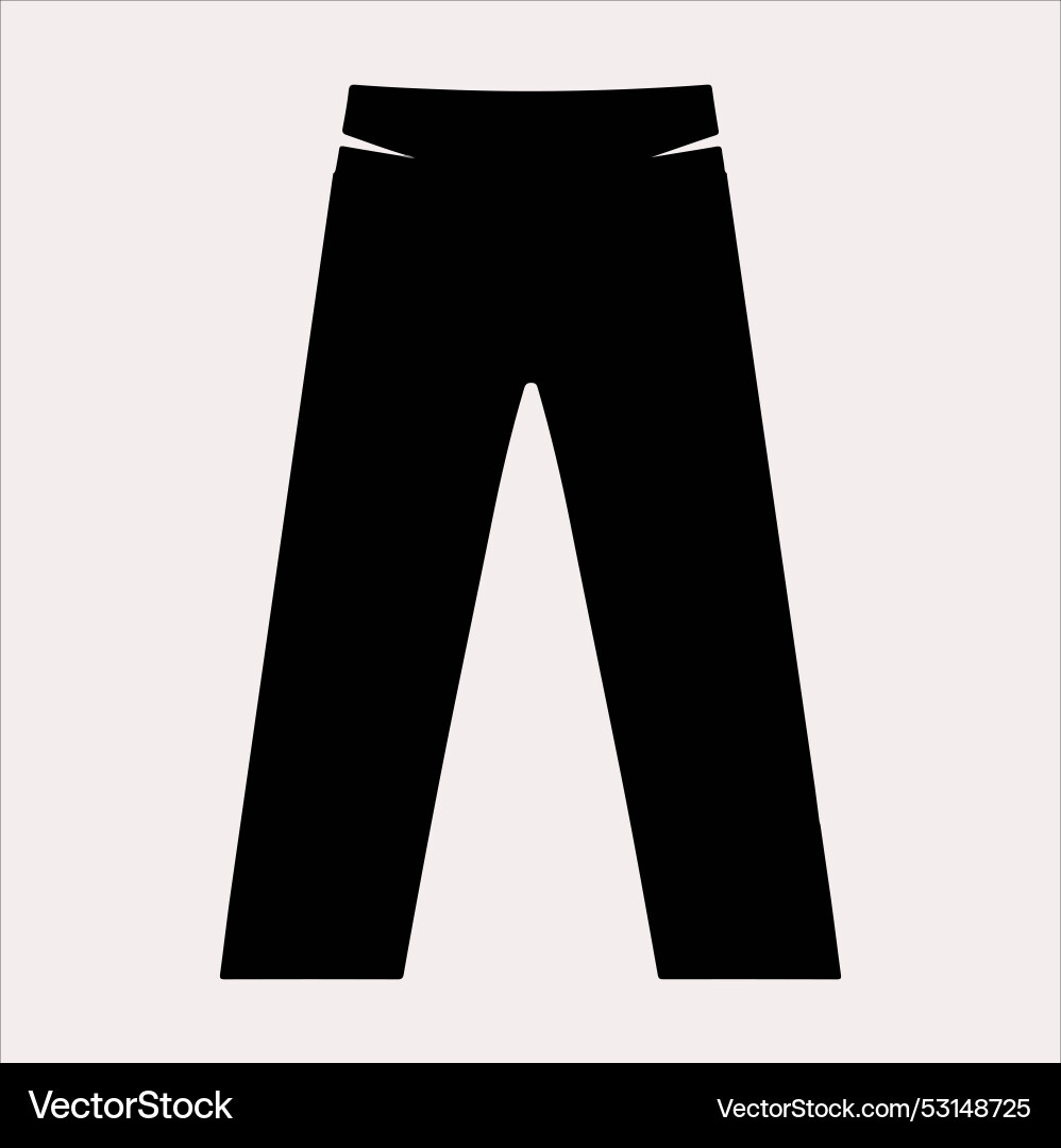 Modern and fashionable pants silhouette Royalty Free Vector