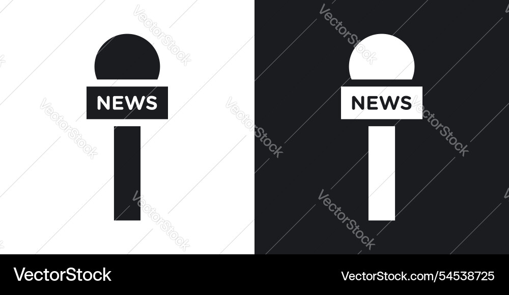 News microphone icon Royalty Free Vector Image
