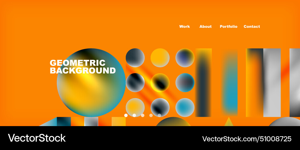 Orange circle pattern font design on electric blue