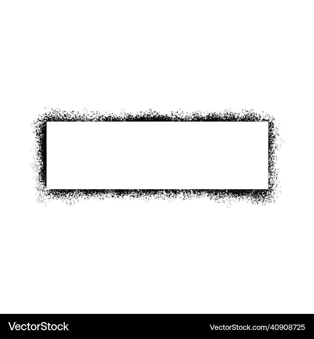 Stencil spray effect paint frame Royalty Free Vector Image