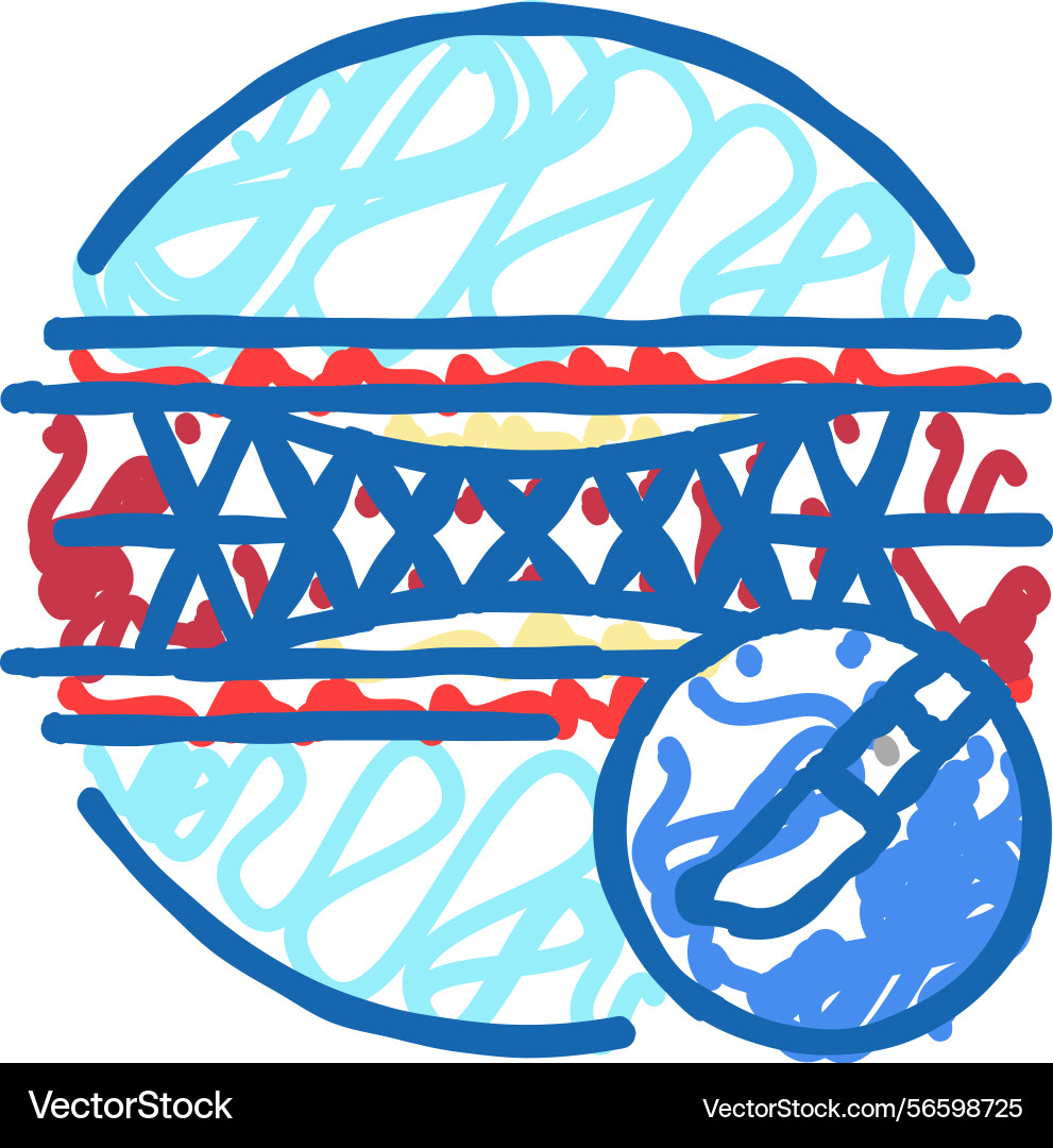 Thoracotomy surgery hospital icon doodle Vector Image