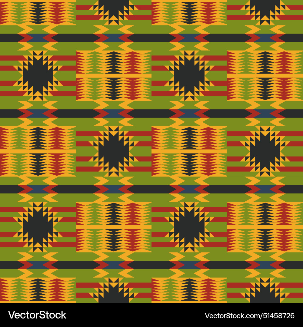 African abstract geometric seamless pattern Vector Image