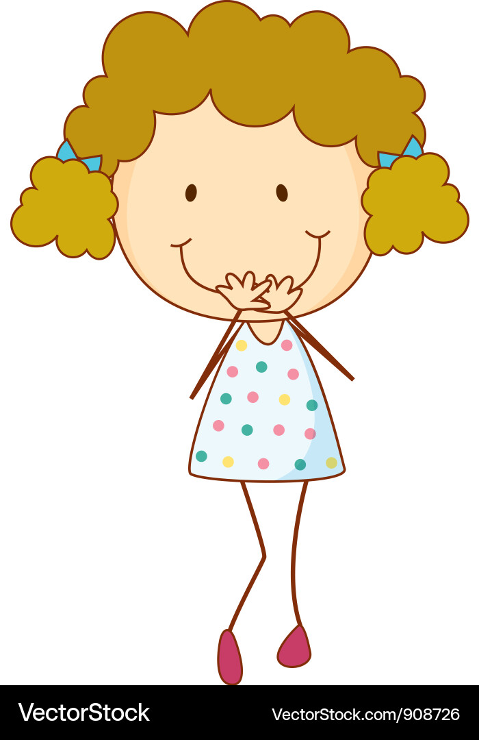 Cute girl Royalty Free Vector Image - VectorStock