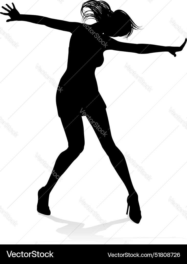 Dance dancer silhouette Royalty Free Vector Image