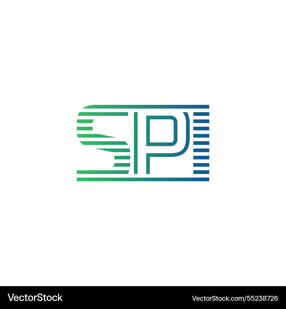 Modern spi logo design letter minimalist Vector Image