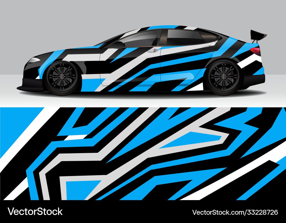 Modern sporty abstract car wrap auto sticker Vector Image