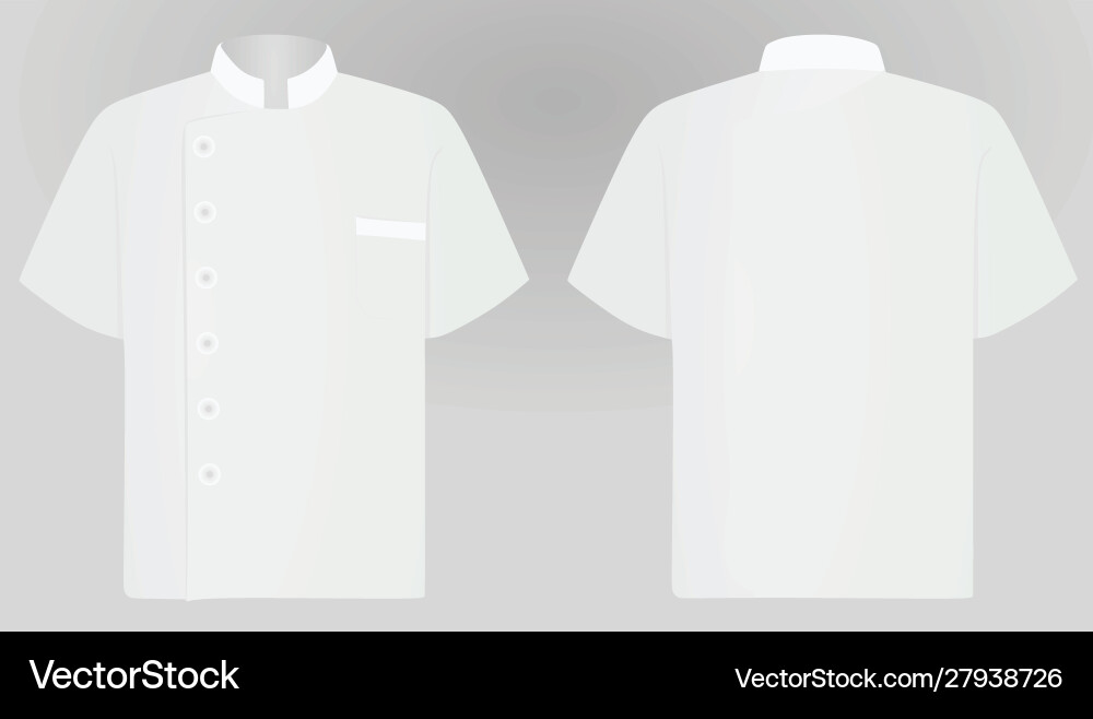 White chef shirt cook uniform Royalty Free Vector Image