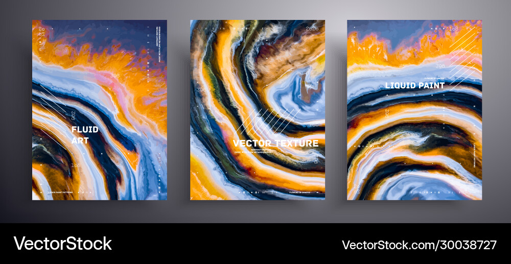Abstract liquid poster fluid art texture Vector Image