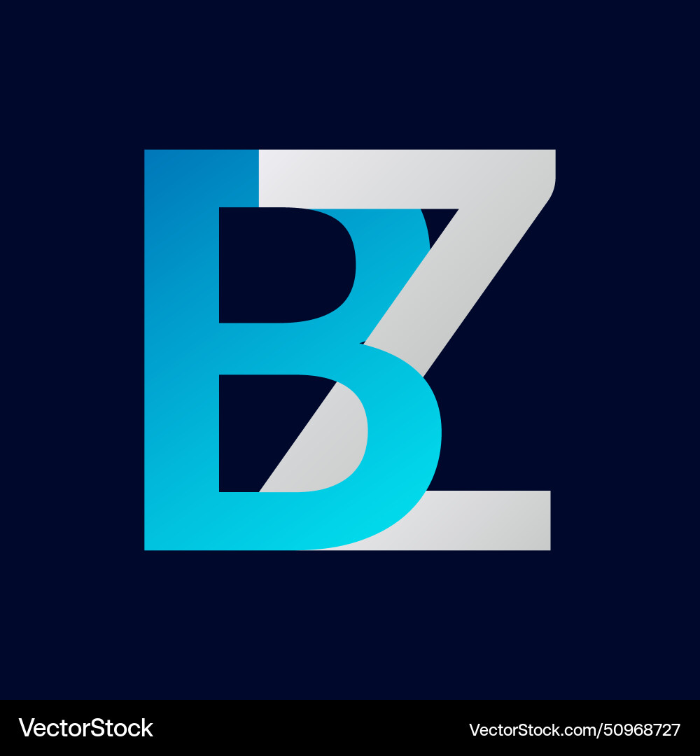 Bz letter logo template design Royalty Free Vector Image
