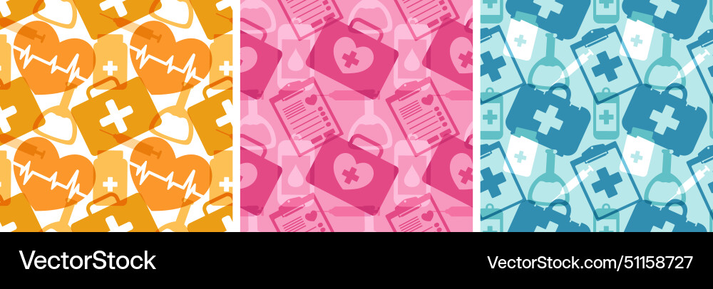 Doctors seamless pattern design with medical Vector Image