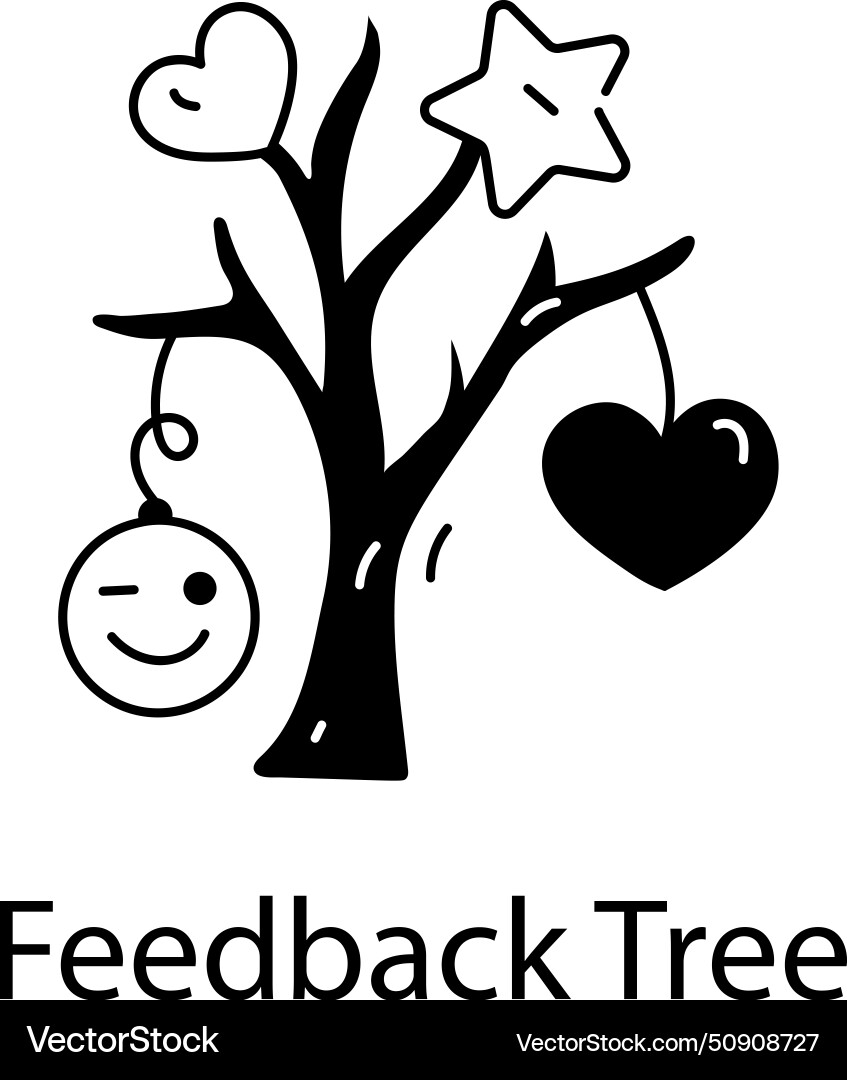Feedback tree Royalty Free Vector Image - VectorStock