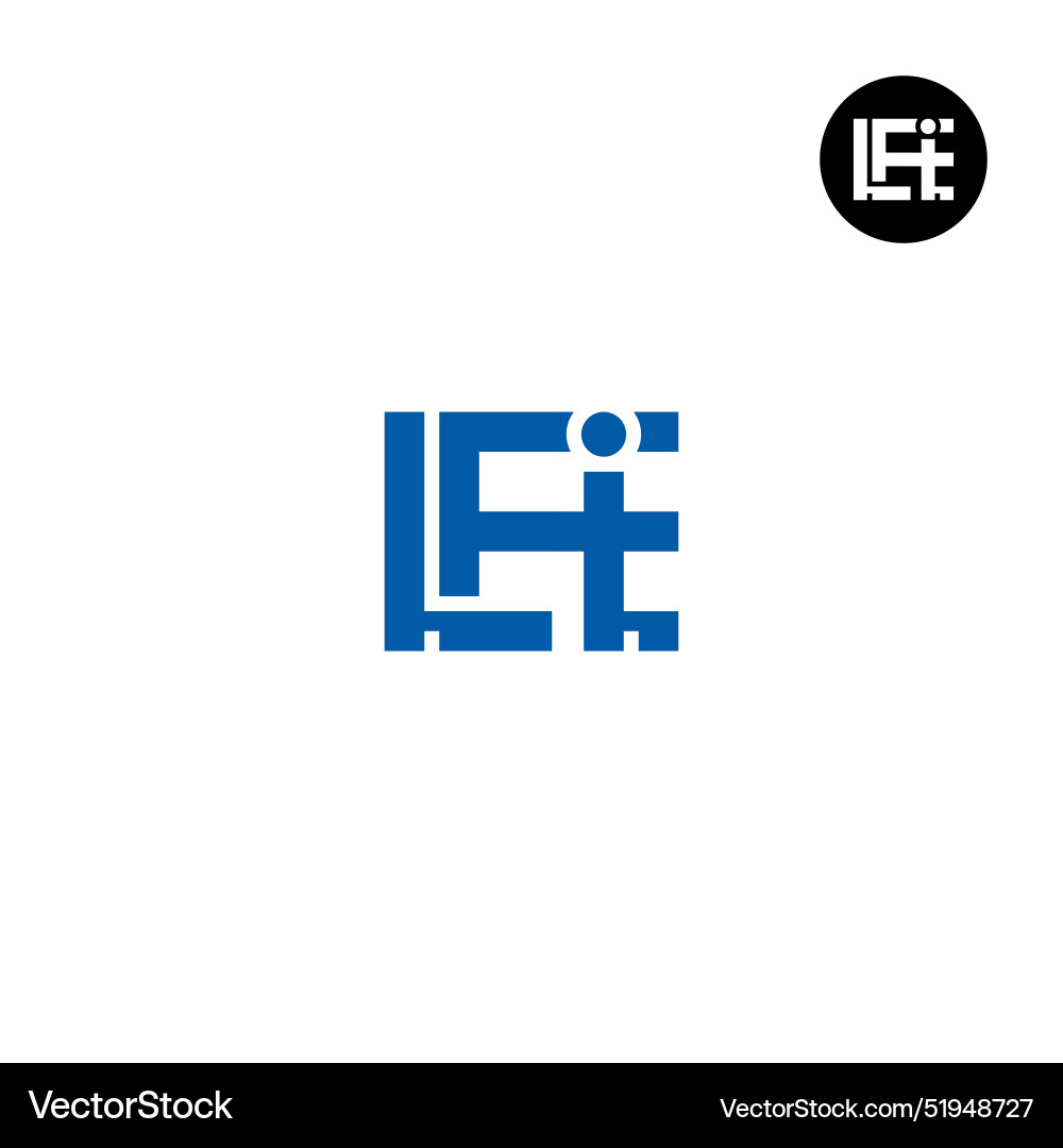 Lei logo letter monogram design Royalty Free Vector Image