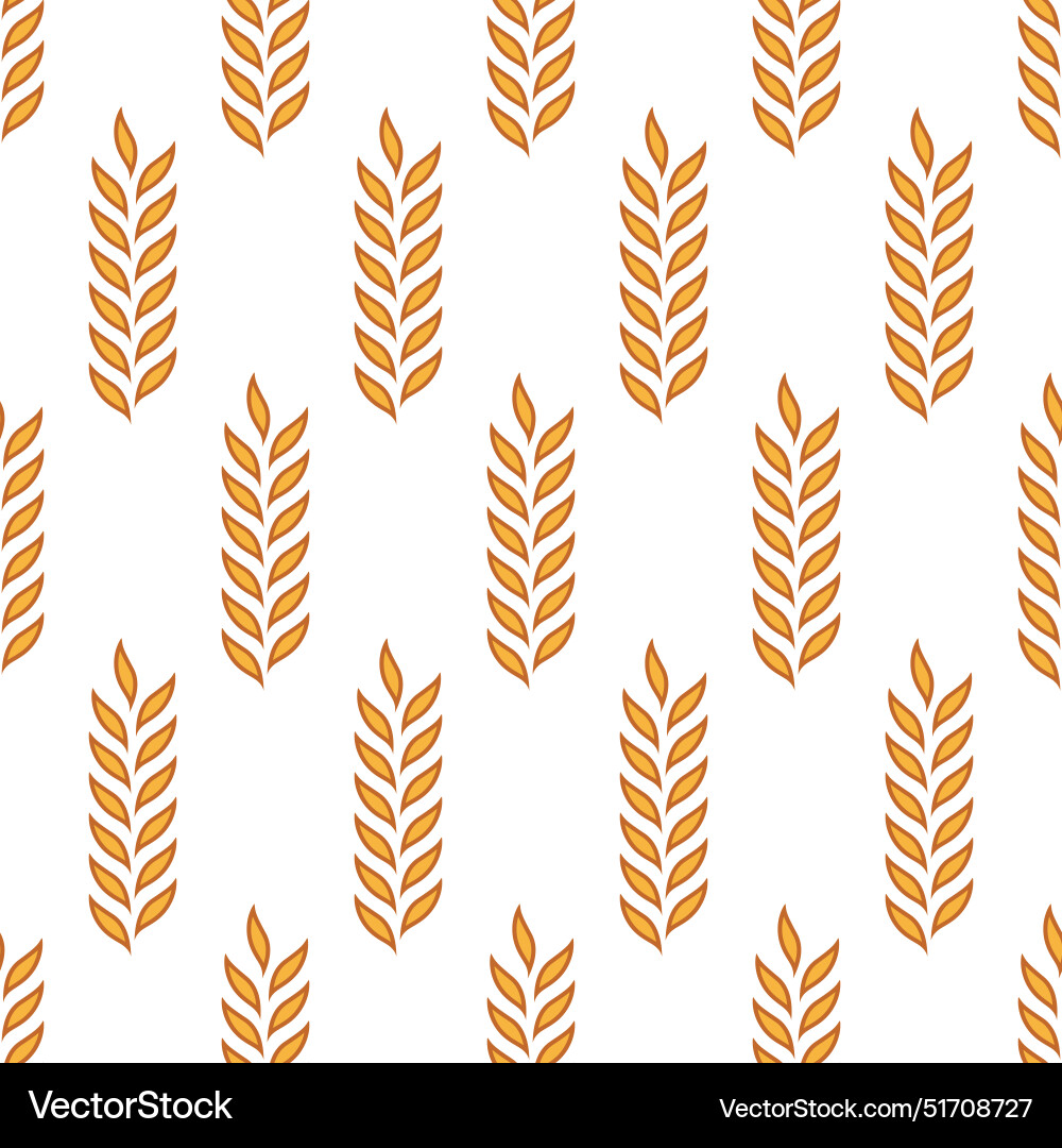 Seamless pattern with agriculture wheat Royalty Free Vector