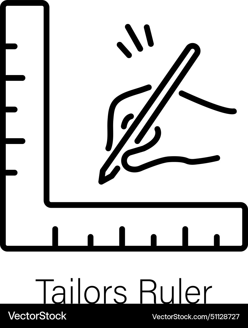 Tailors ruler Royalty Free Vector Image - VectorStock