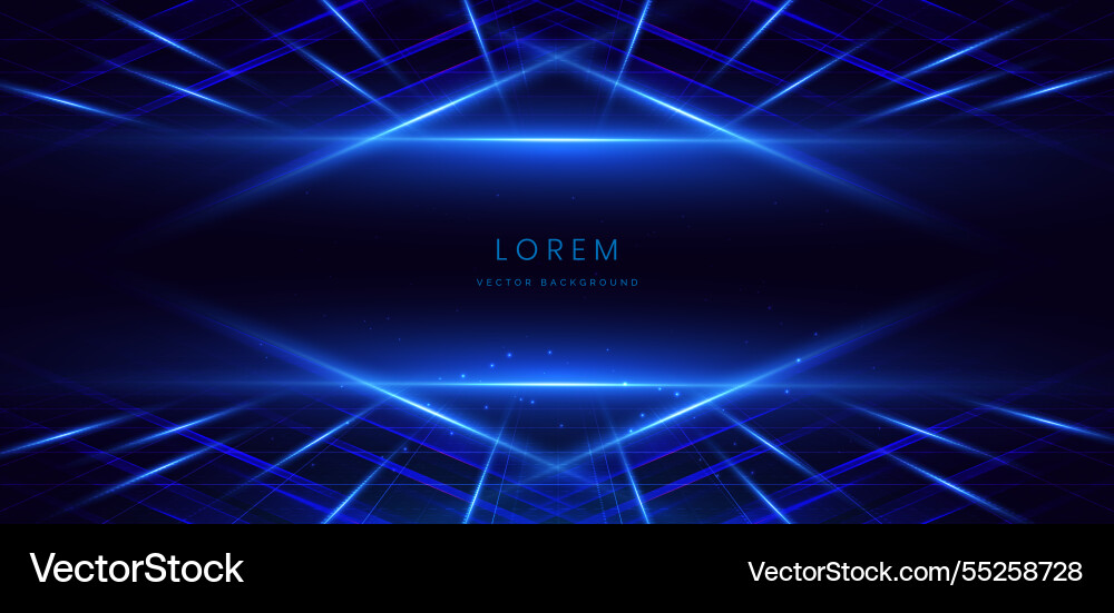 Abstract scene elegant blue light ray on dark Vector Image