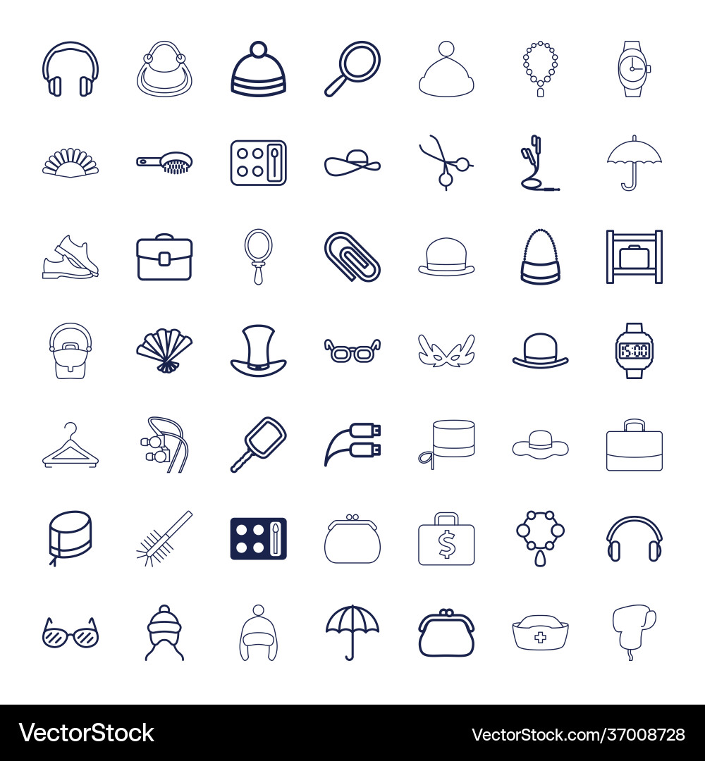 Zubehör Icons Lizenzfreies Vektorbild - VectorStock