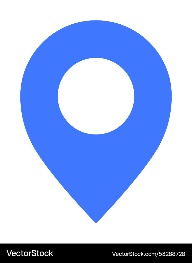 Blue map marker pin pointing location symbol Vector Image