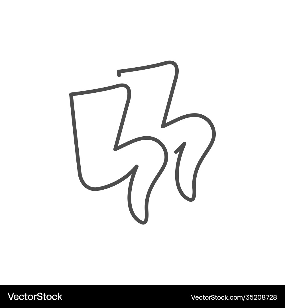 Chicken wings line outline icon Royalty Free Vector Image