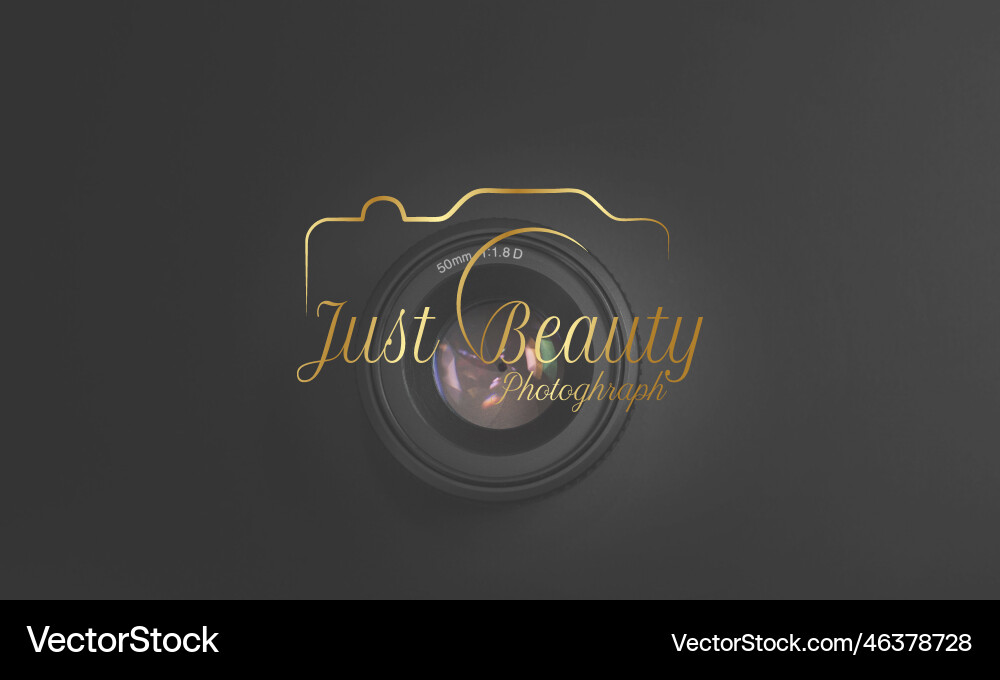 Hand drawn camera photography logo Royalty Free Vector Image