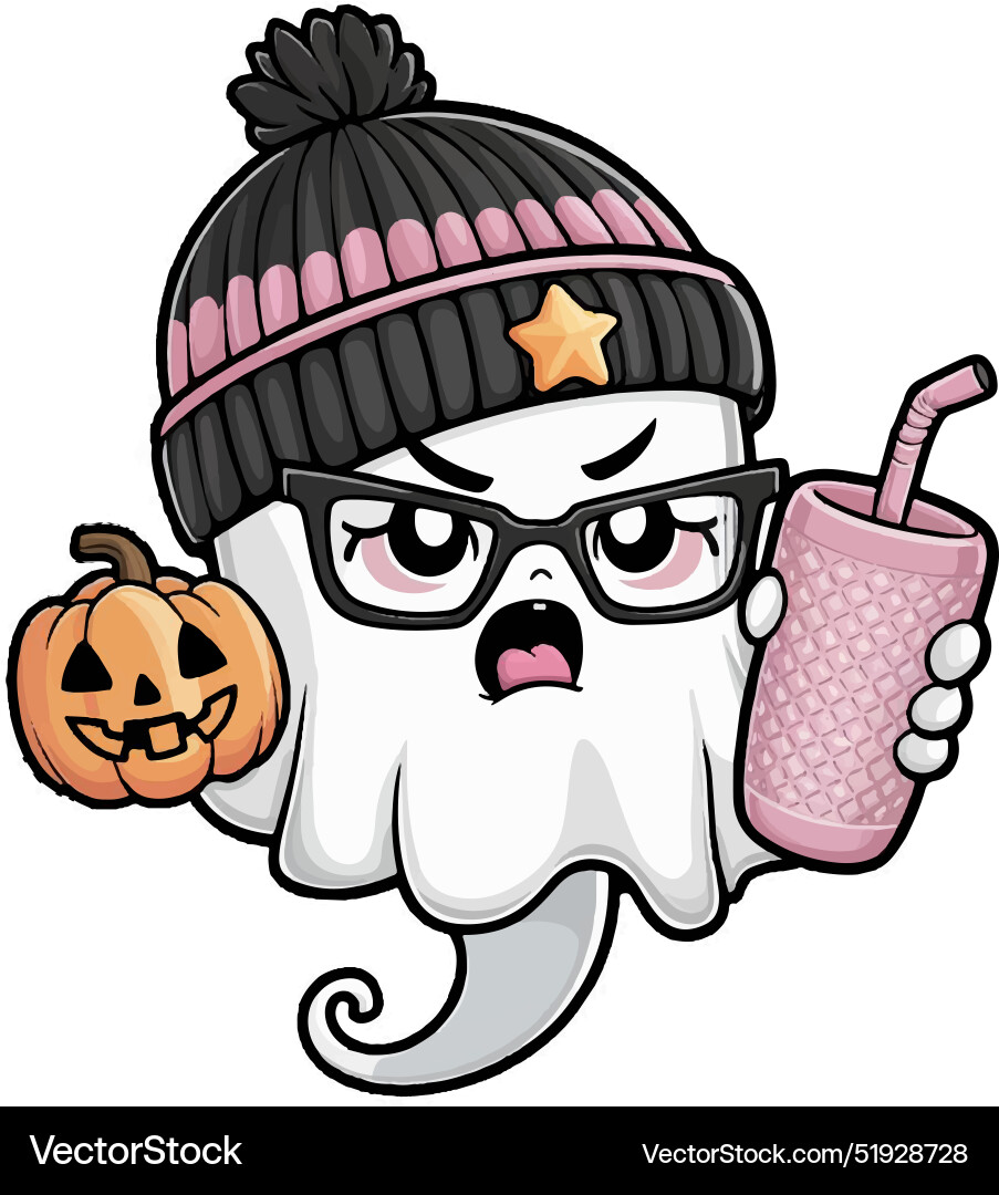 Little-angry-ghost-silhouette-art Royalty Free Vector Image