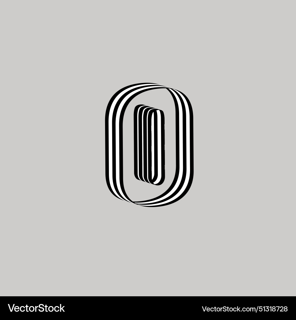 Number zero text effect Royalty Free Vector Image