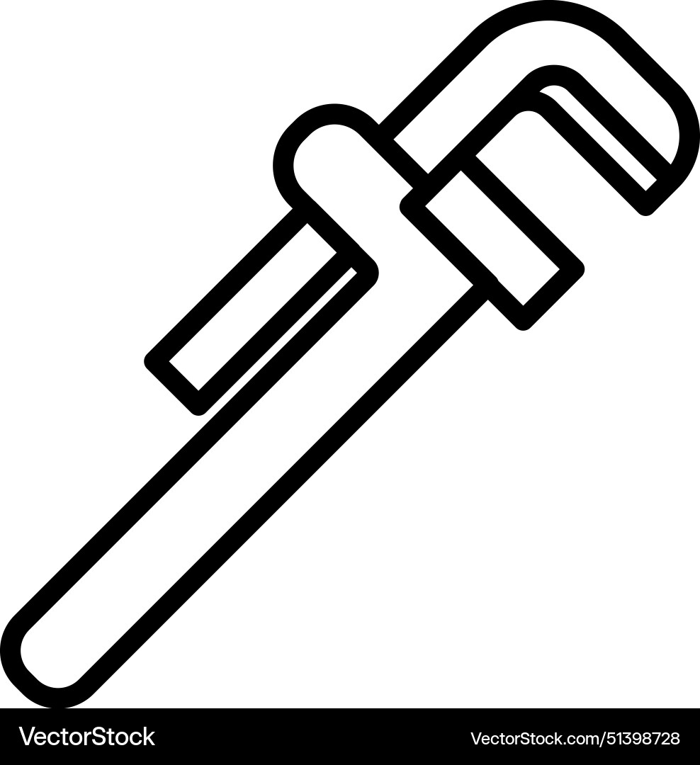 Pipe wrench icon plumbing service device Vector Image