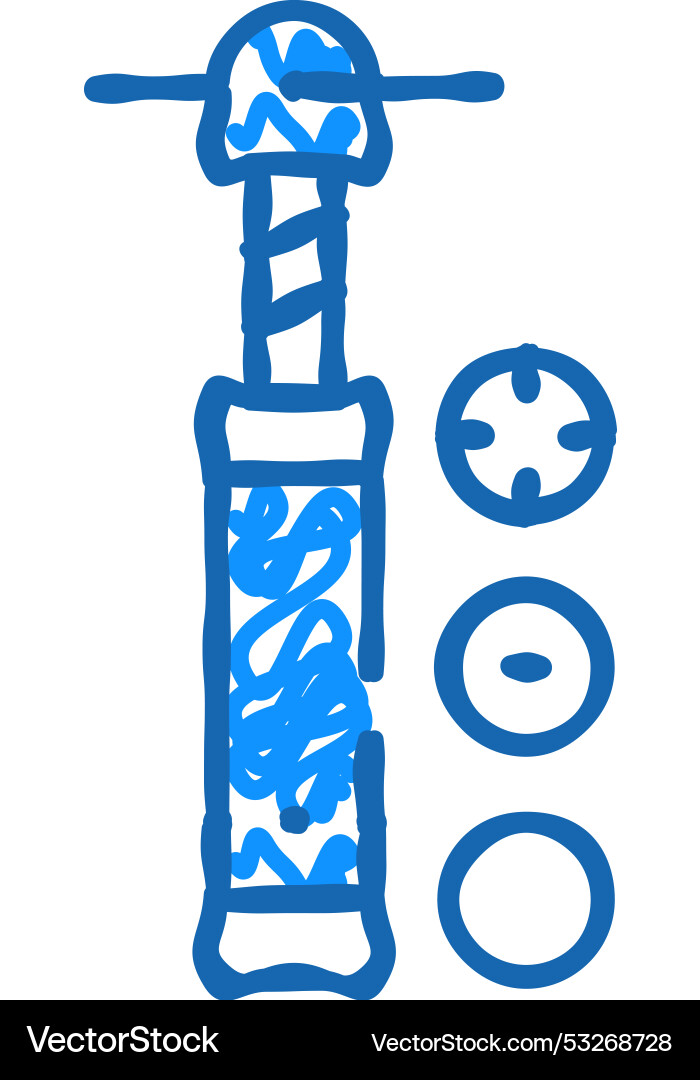 Screw extruder icon doodle Royalty Free Vector Image