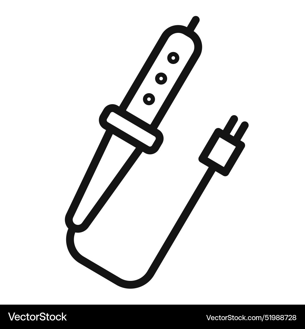 Soldering iron icon mark in filled style Vector Image