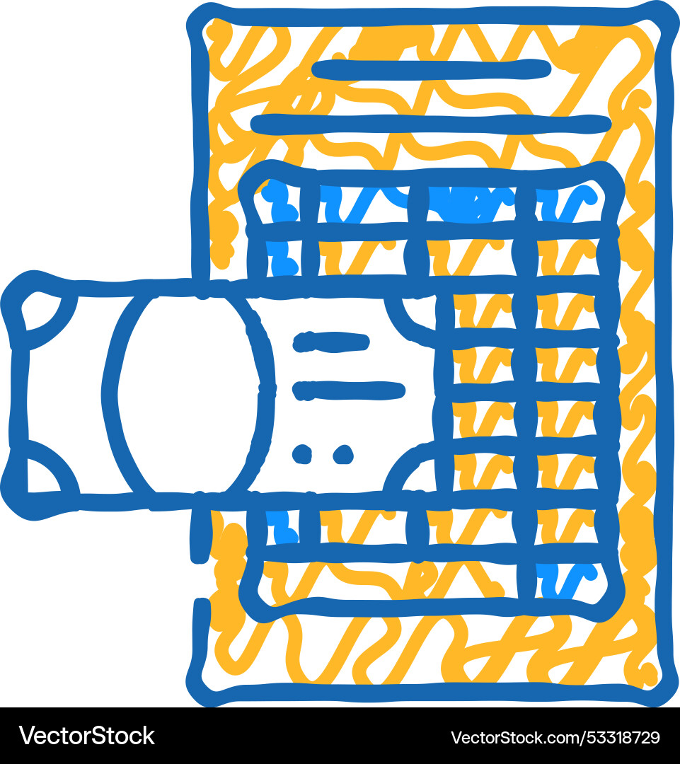 Accounting table icon doodle Royalty Free Vector Image