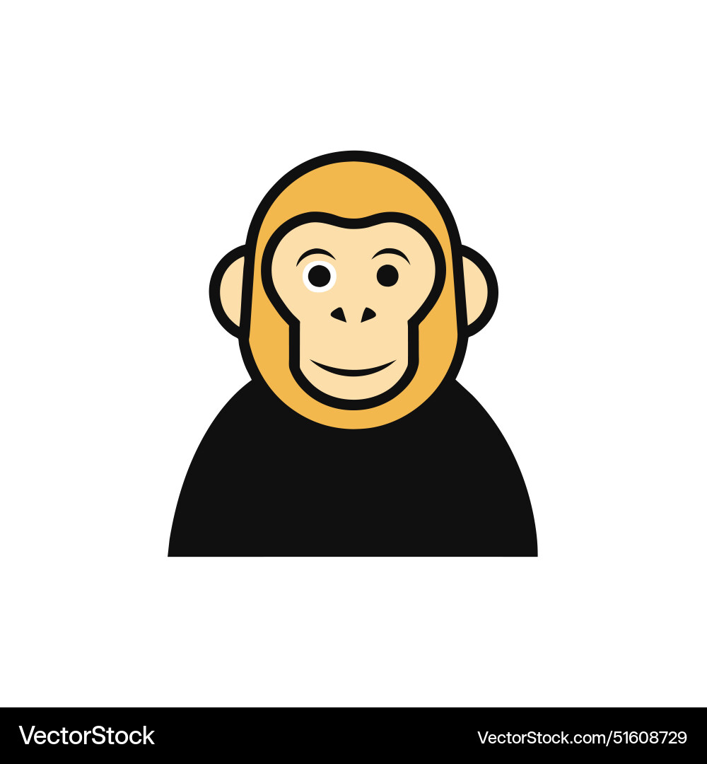 Barbary macaque monkey looks icon Royalty Free Vector Image