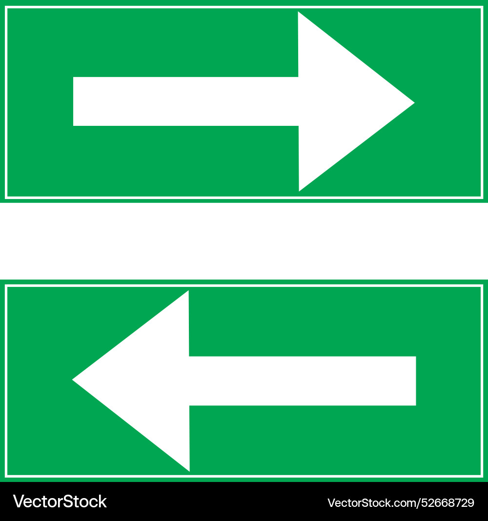 Direction sign right and left arrow indicates Vector Image