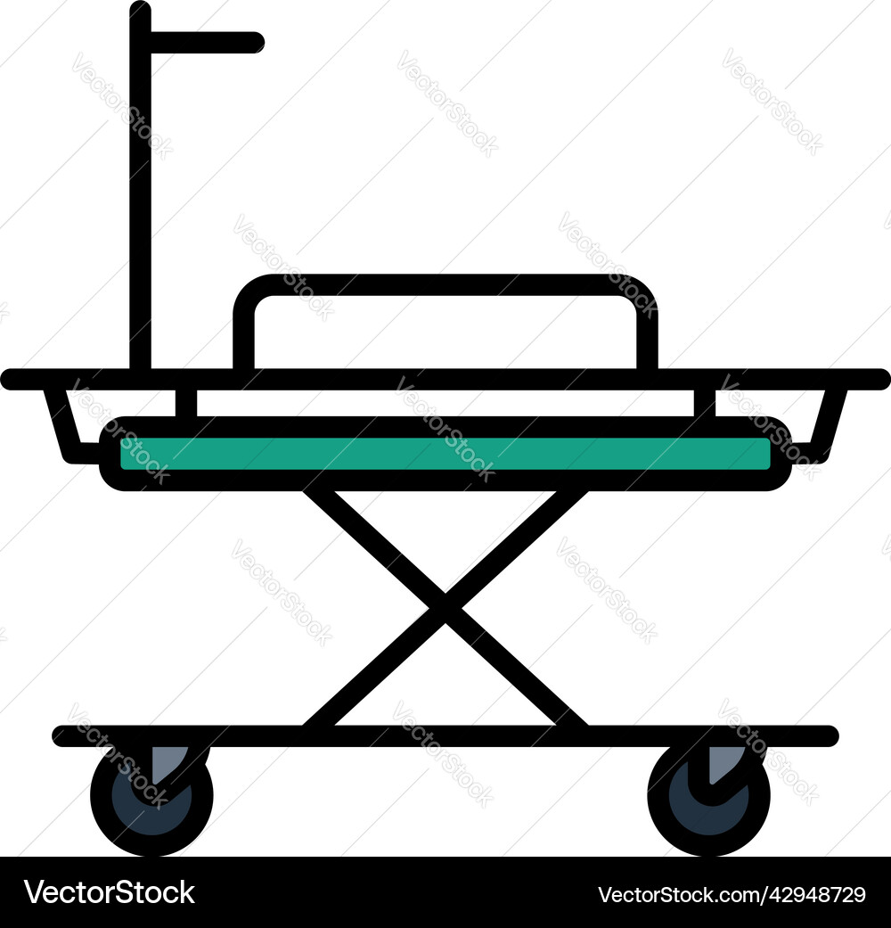 Medical stretcher icon Royalty Free Vector Image