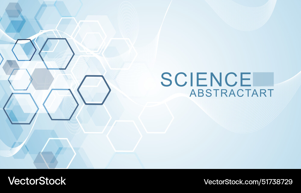 Modern science background with lines dots Vector Image