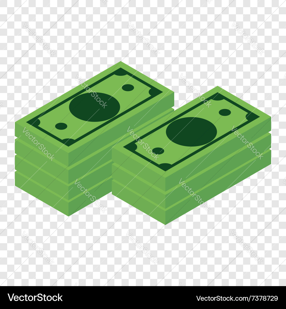 Money isometric 3d icon Royalty Free Vector Image