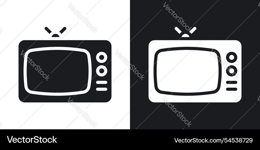 Old television icon Royalty Free Vector Image - VectorStock