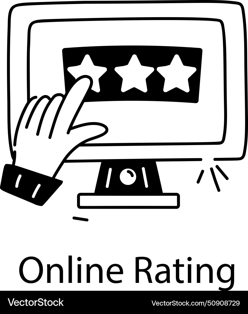 Online rating Royalty Free Vector Image - VectorStock