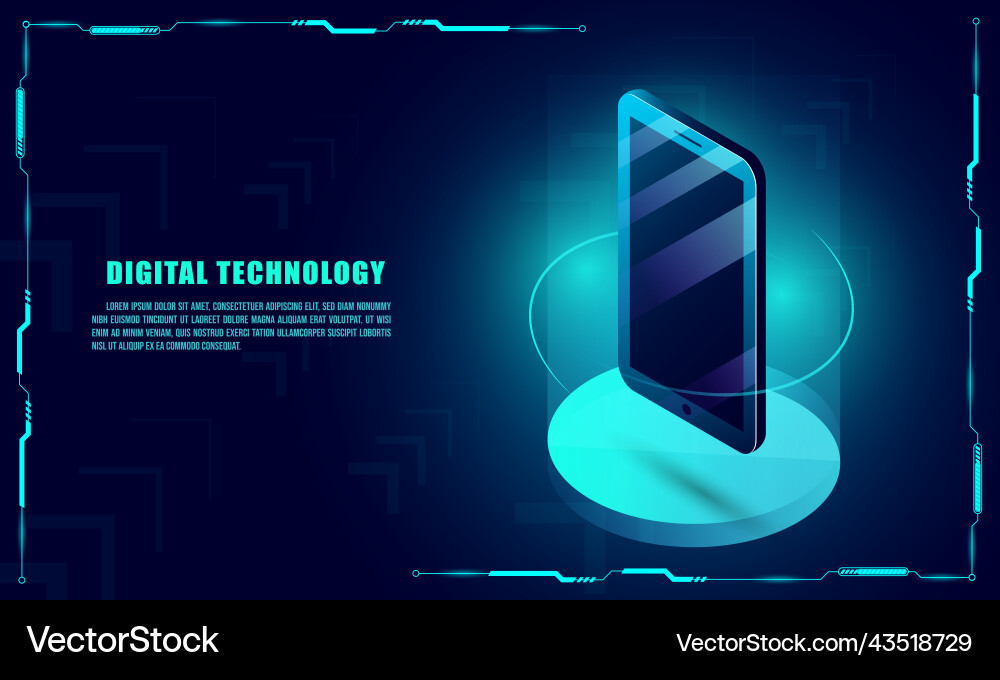 Smartphone device access with fingerprint system Vector Image