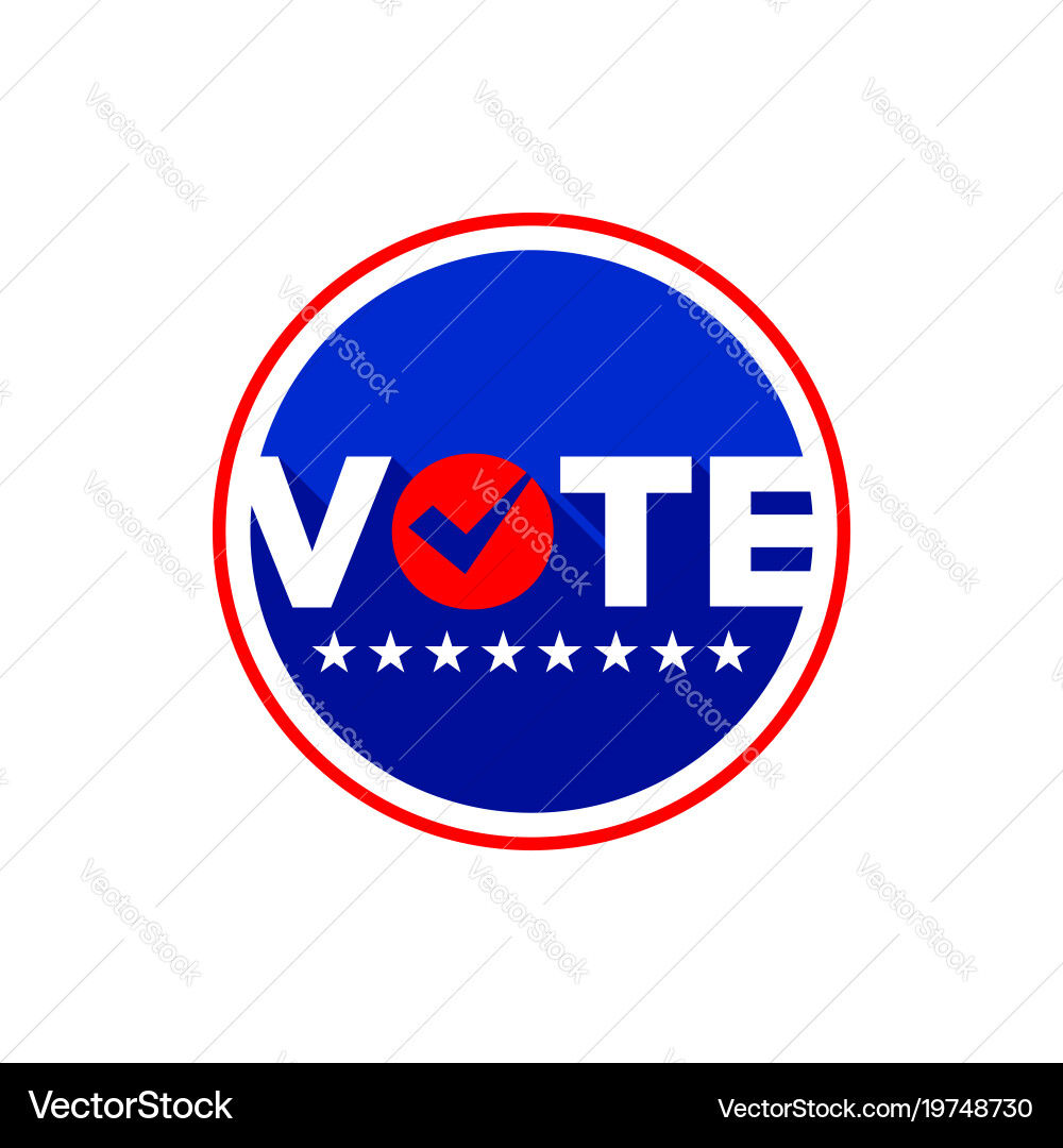 Circular Vote Pin - Election Symbol Royalty Free Vector